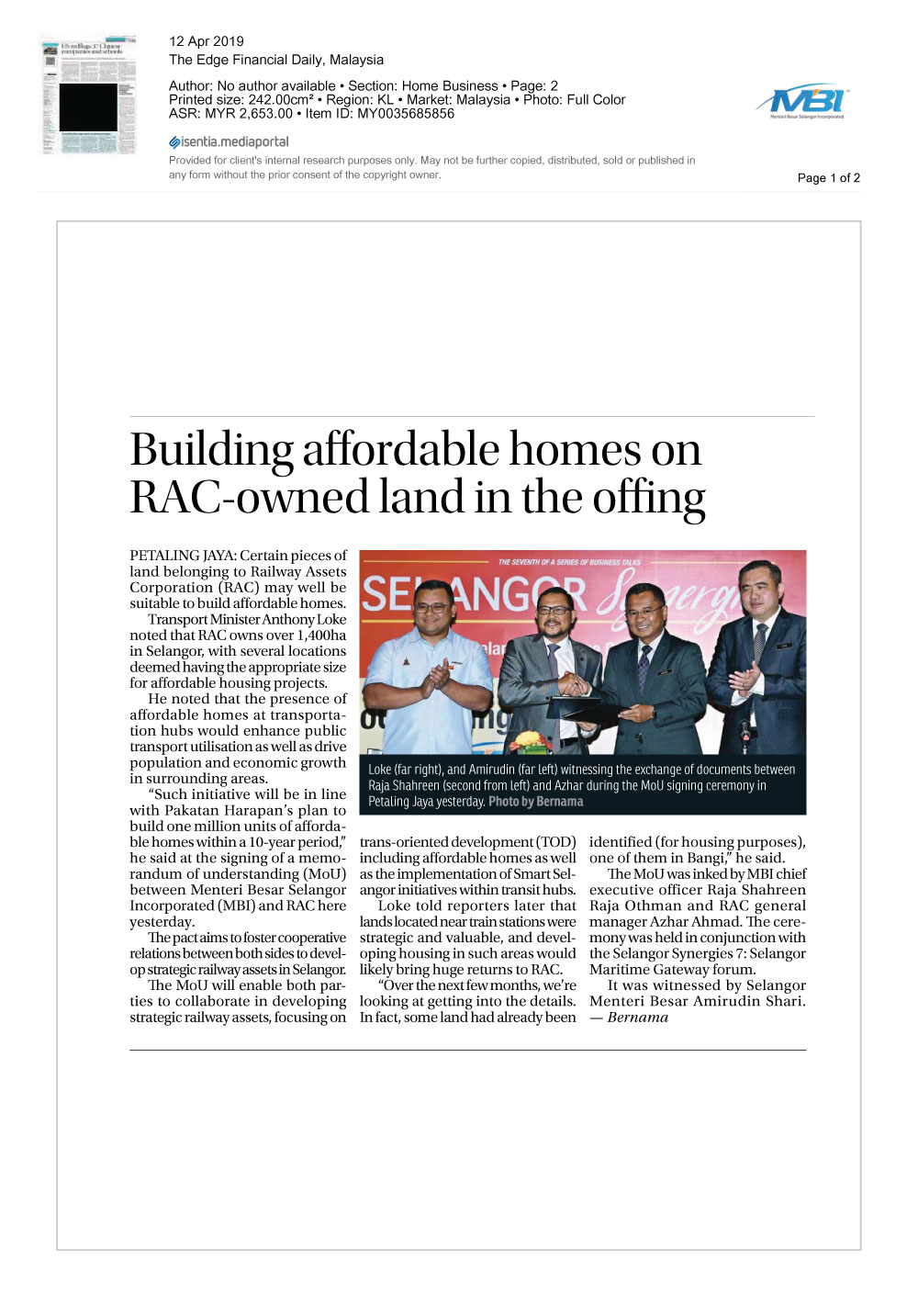 Building affordable homes on RAC-owned land in the offing – Menteri ...